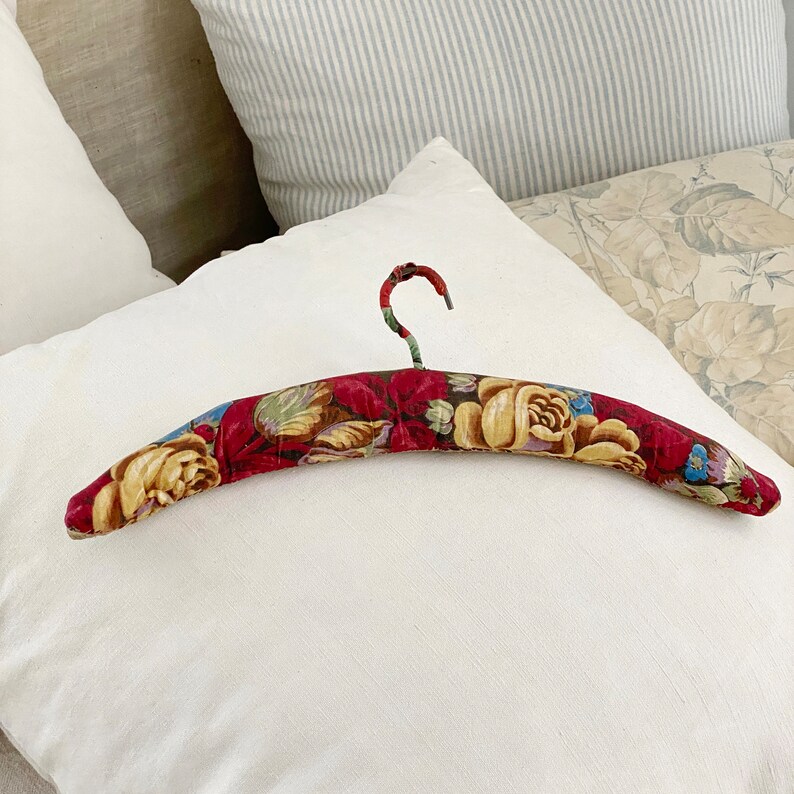 1920 French Antique Fabric Covered Clothes Hanger Original Wonderful ...