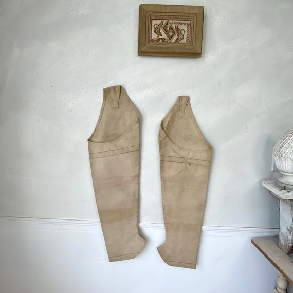 Blacksmith chaps French work wear Antique Vintage pan… - Gem