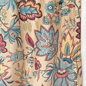 65x53 ( 2 Avail) Vintage Indienne Pattern Exotic Stripe French Curtains ...