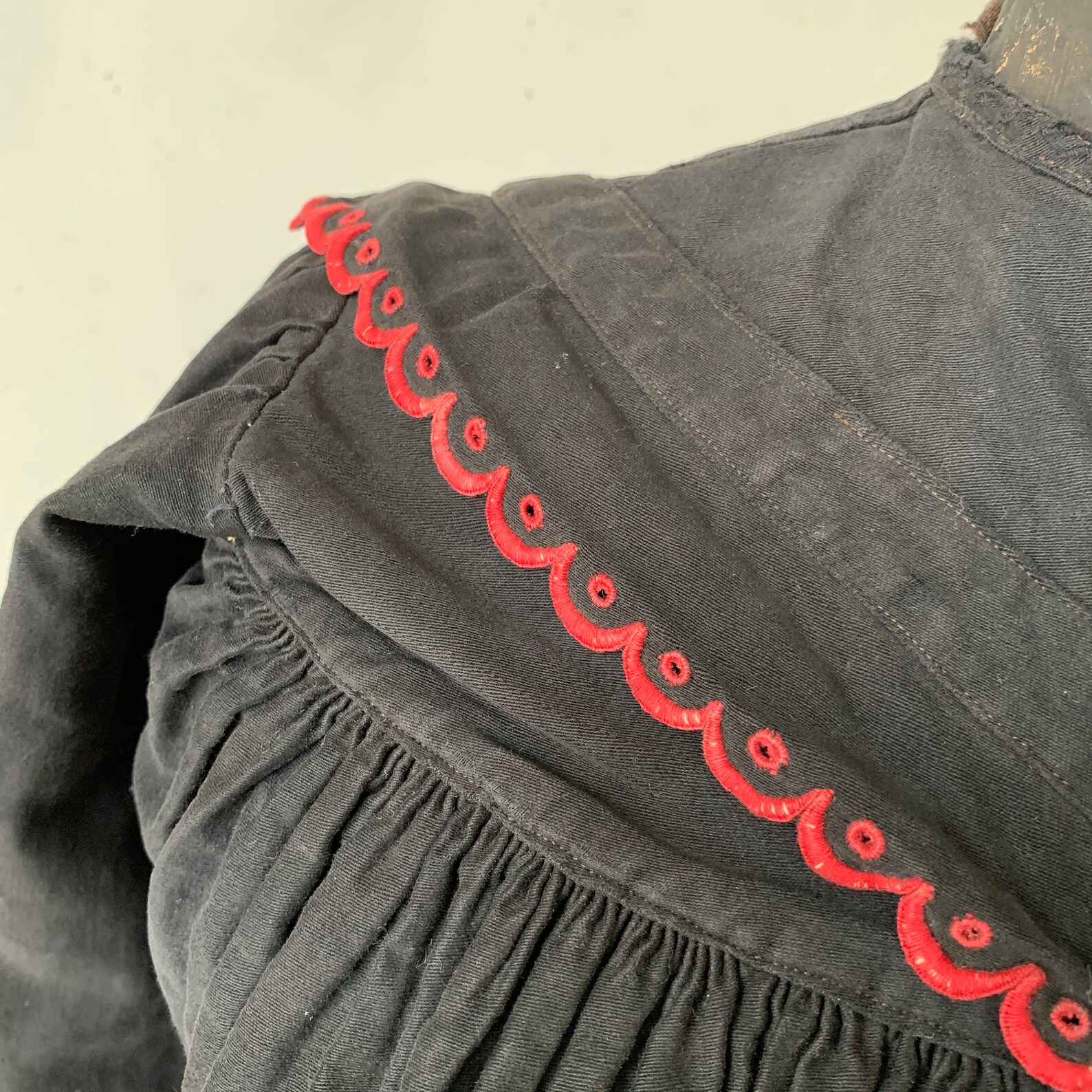 Vintage Choir Robes French Black Cloak With Red Details - Etsy