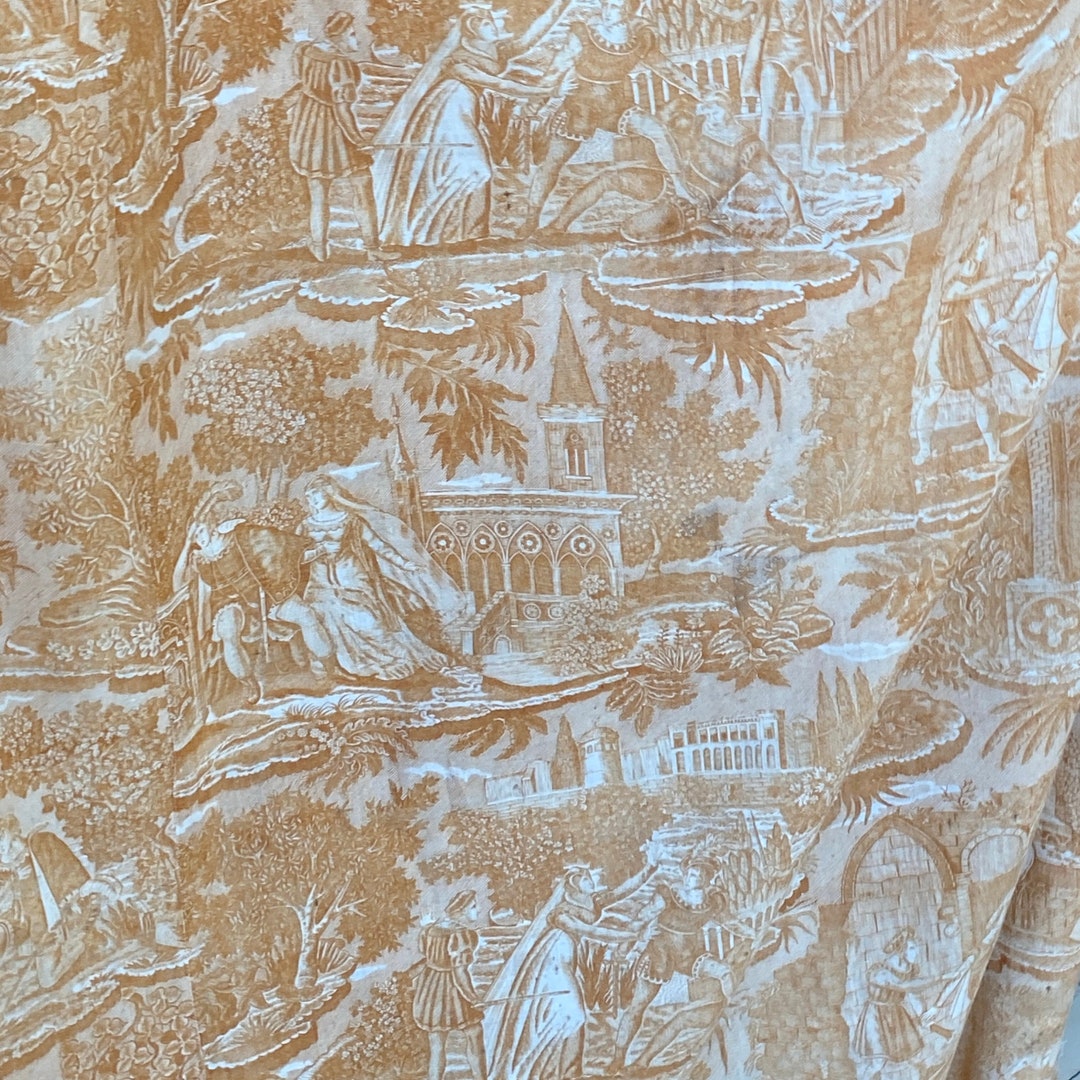 Antique Toile Curtain Antique French Toile De Normandy Marie Stuart ...