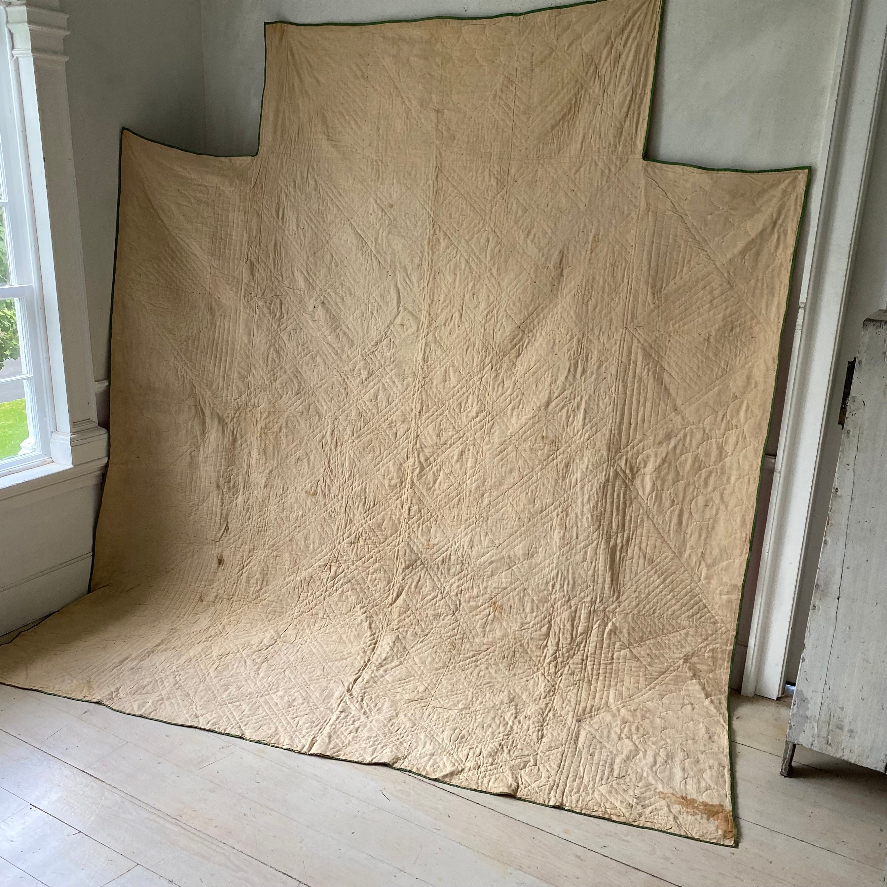 Calimanco Quilt Coverlet Antique American Colonial Era 18th - Etsy