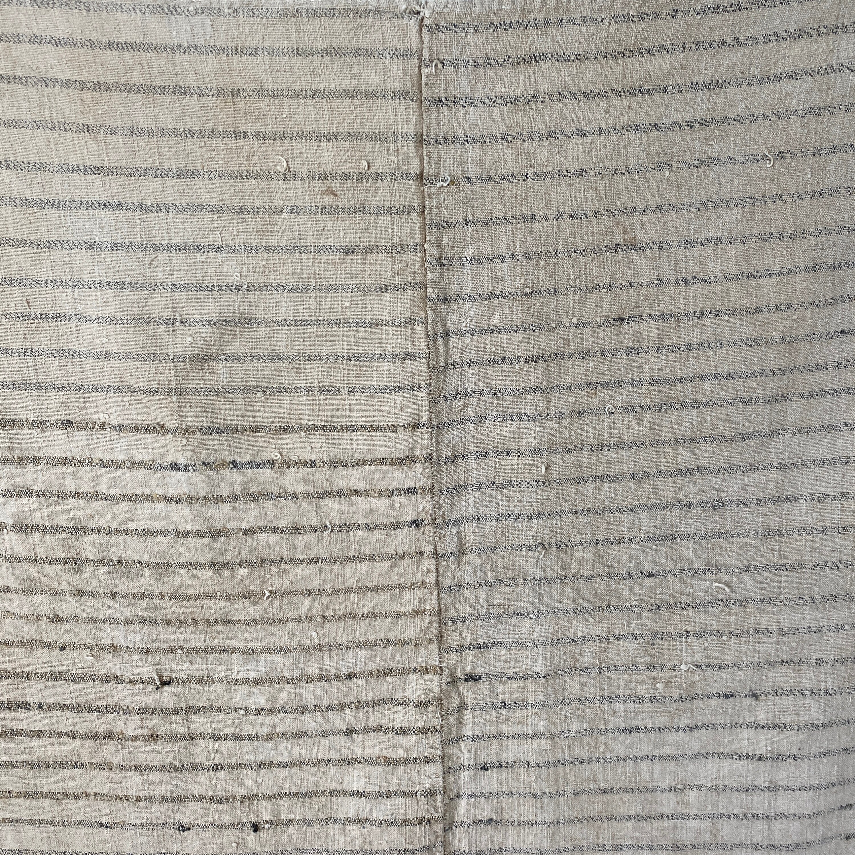 Farmhouse Rustic Textile Antique Hand Woven Linen French Country ...