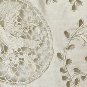 Antique French Greek Mythology God Lace Textile Hand Worked Netting ...