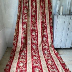 C 1880 Antique French Red Curtain Rococo Design Floralunique Window ...