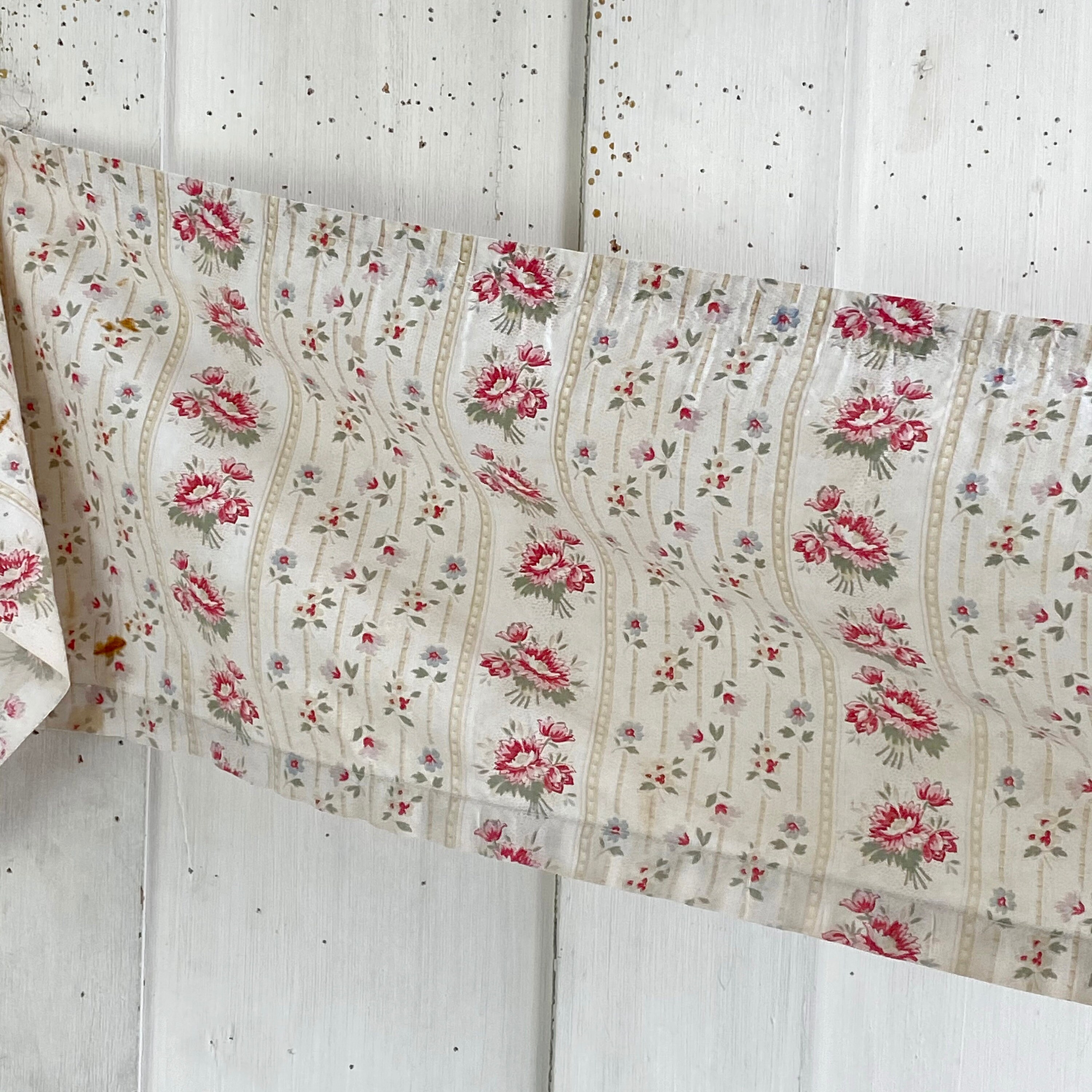 French Vintage Faded Floral Cotton Fabric Material for Sewing - Etsy