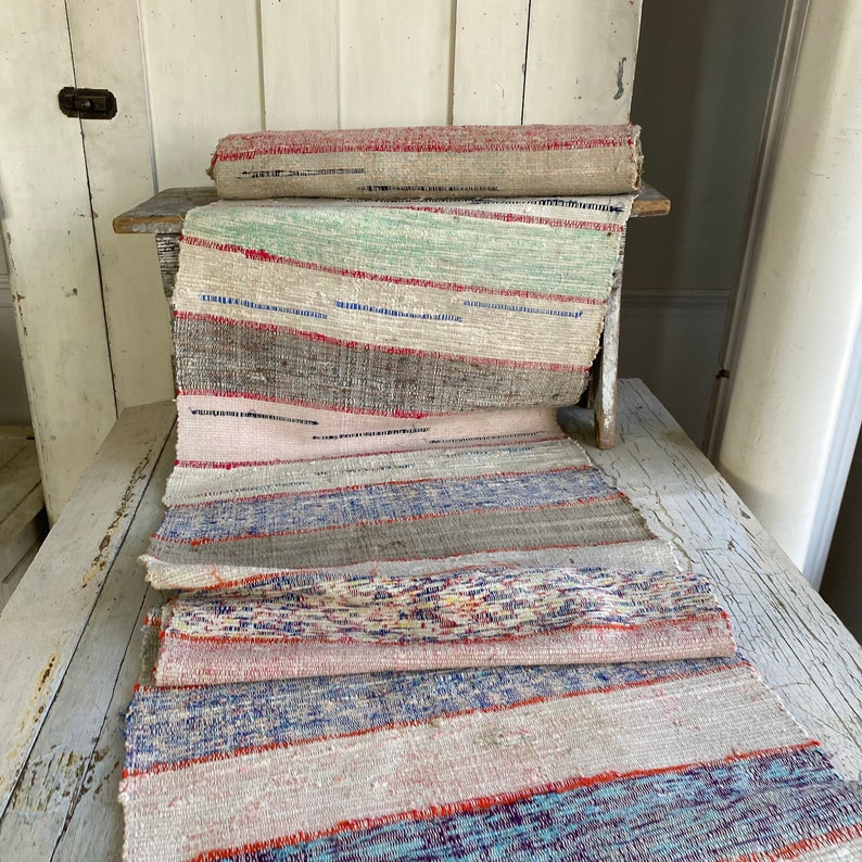 Vintage Rag Rug Vintage Stair Runner European Hand Woven Colorful ...
