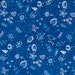 Vintage 1940's Blue Small Scale Floral French Fabric Heavy Weight ...