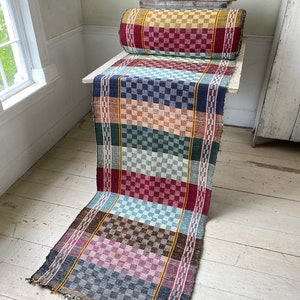 PER 1 YARD Vintage Rag Rug Stair Hall Table Runner European Carpet Rug ...