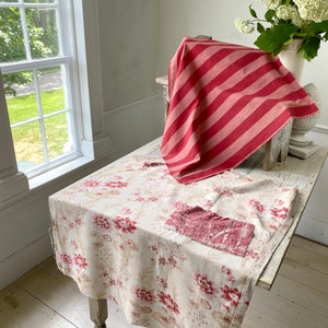 French Fabric Project Bundle Pack Antique 1780s Red Toile 1900 Ticking ...
