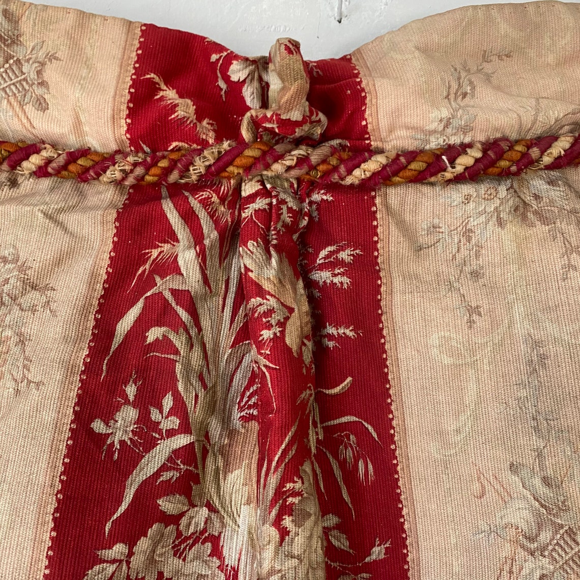 C 1880 Antique French Red Curtain Rococo Design Floral - Etsy