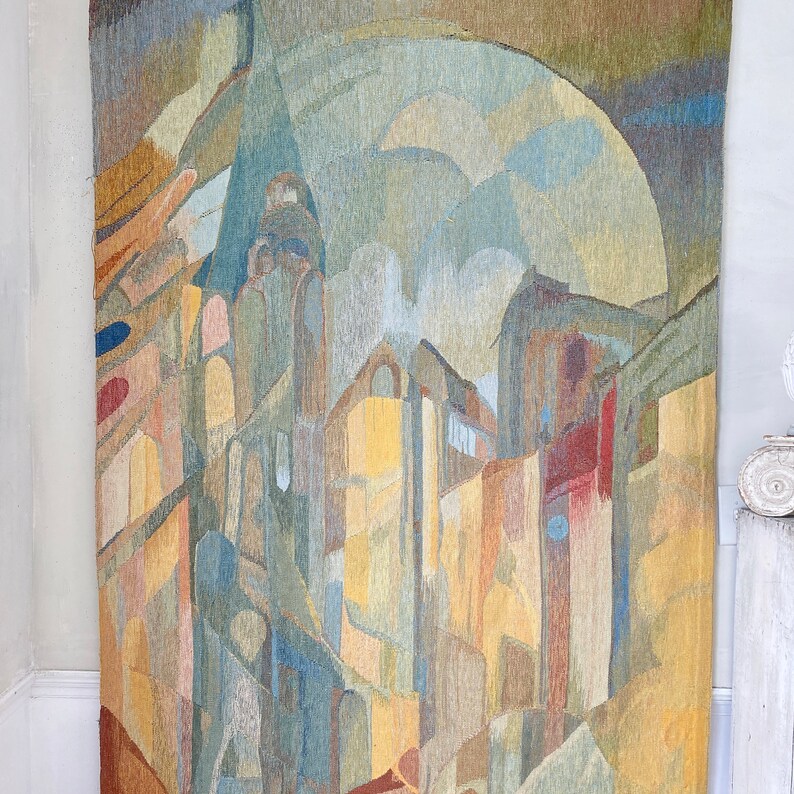 French Vintage Modern Art Tapestry Wall Hanging Mural Carpet - Etsy