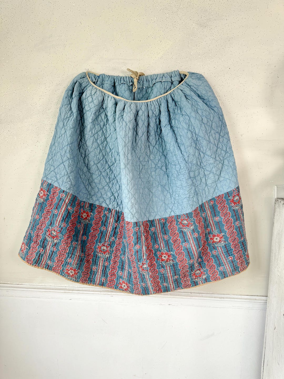 18th Century French Jupe Provencal Skirt Quilted Piquee Coastal Home ...