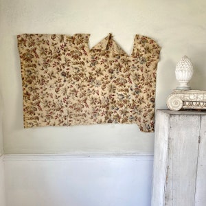 Vintage French Faded Aged Fabric Material Old Blue Timeworn Textile ...