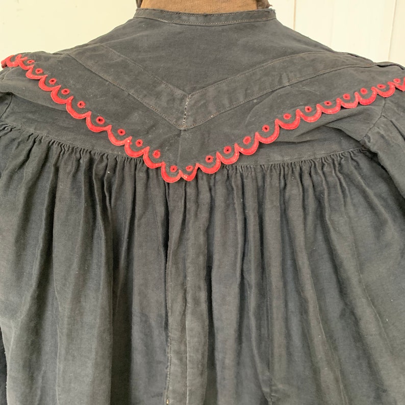 Vintage Choir Robes French Black Cloak With Red Details - Etsy