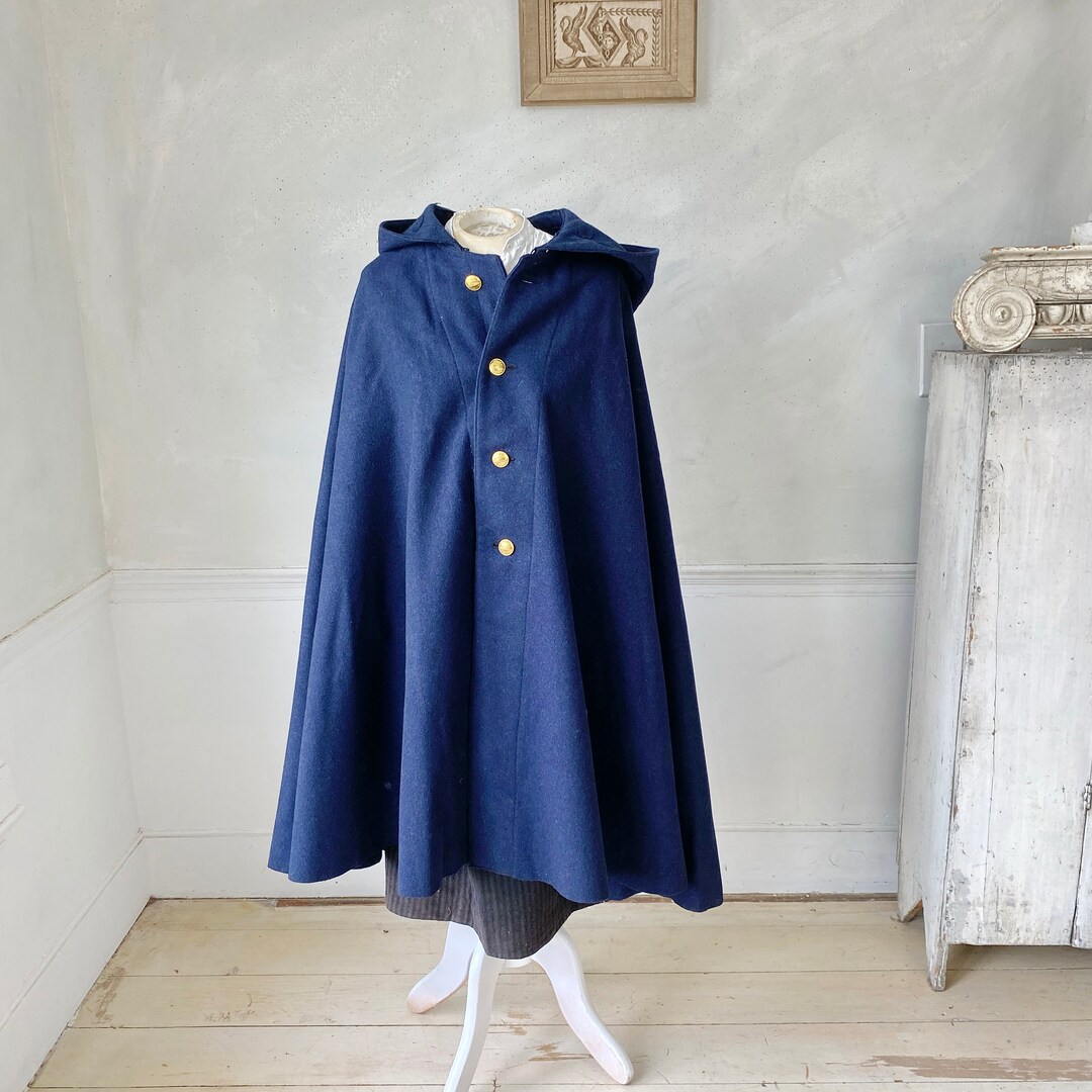 Postal Vintage Blue French Postman's Hooded Cape Workwear Work Wear ...