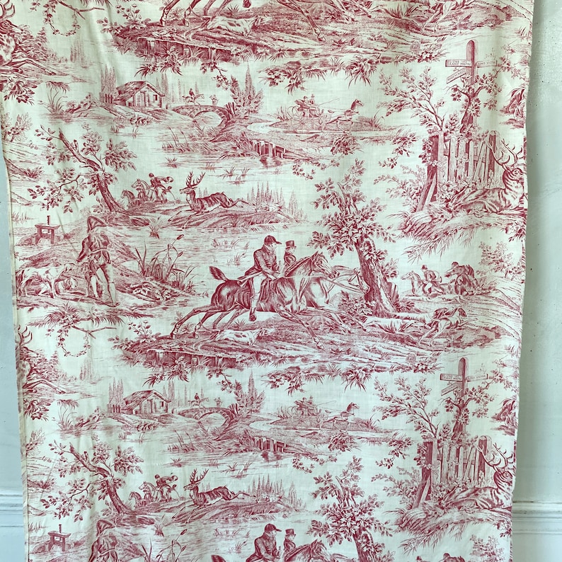Toile De Jouy Chasse En Foret De Bretonne Hunting in the - Etsy