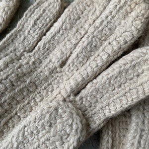 Vintage French Work Gloves Made for Gardening Handmade Knitted Cotton ...