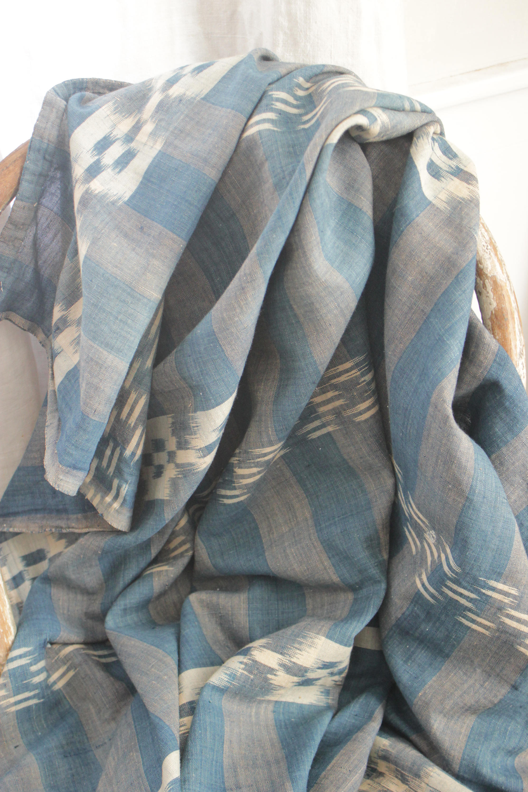 Beautiful Ikat Antique French Blue Curtain Indigo Hand Woven - Etsy