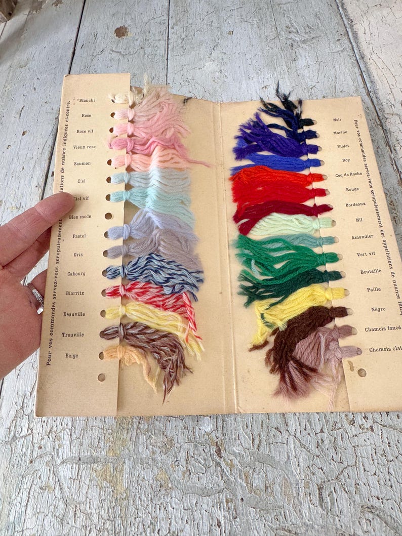 1915 Antique Yarn Wool Knitting French Sample Book Historical Booklet ...