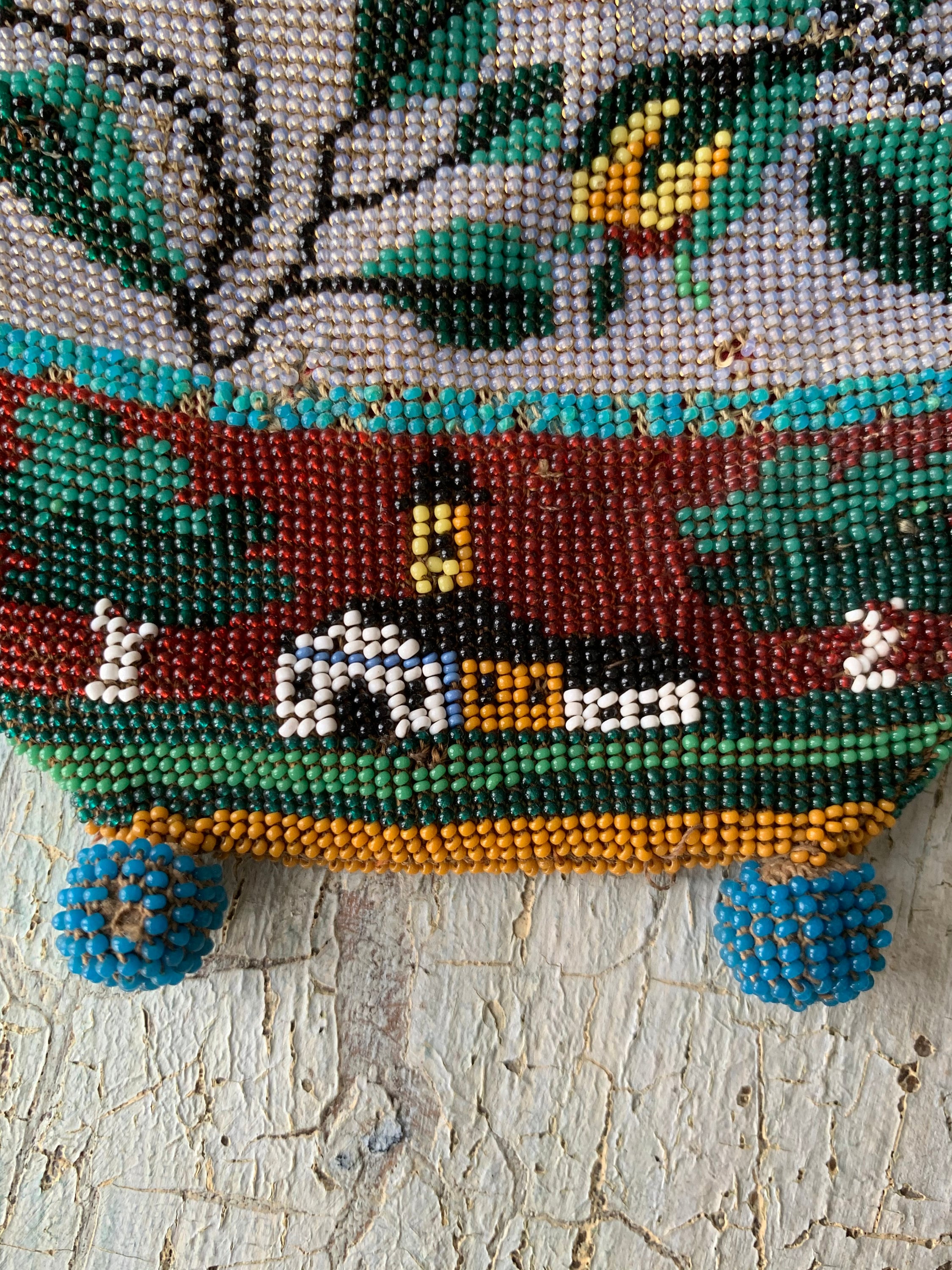 Microbead Micro Bead Purse Bag Pouch Antique French | Etsy