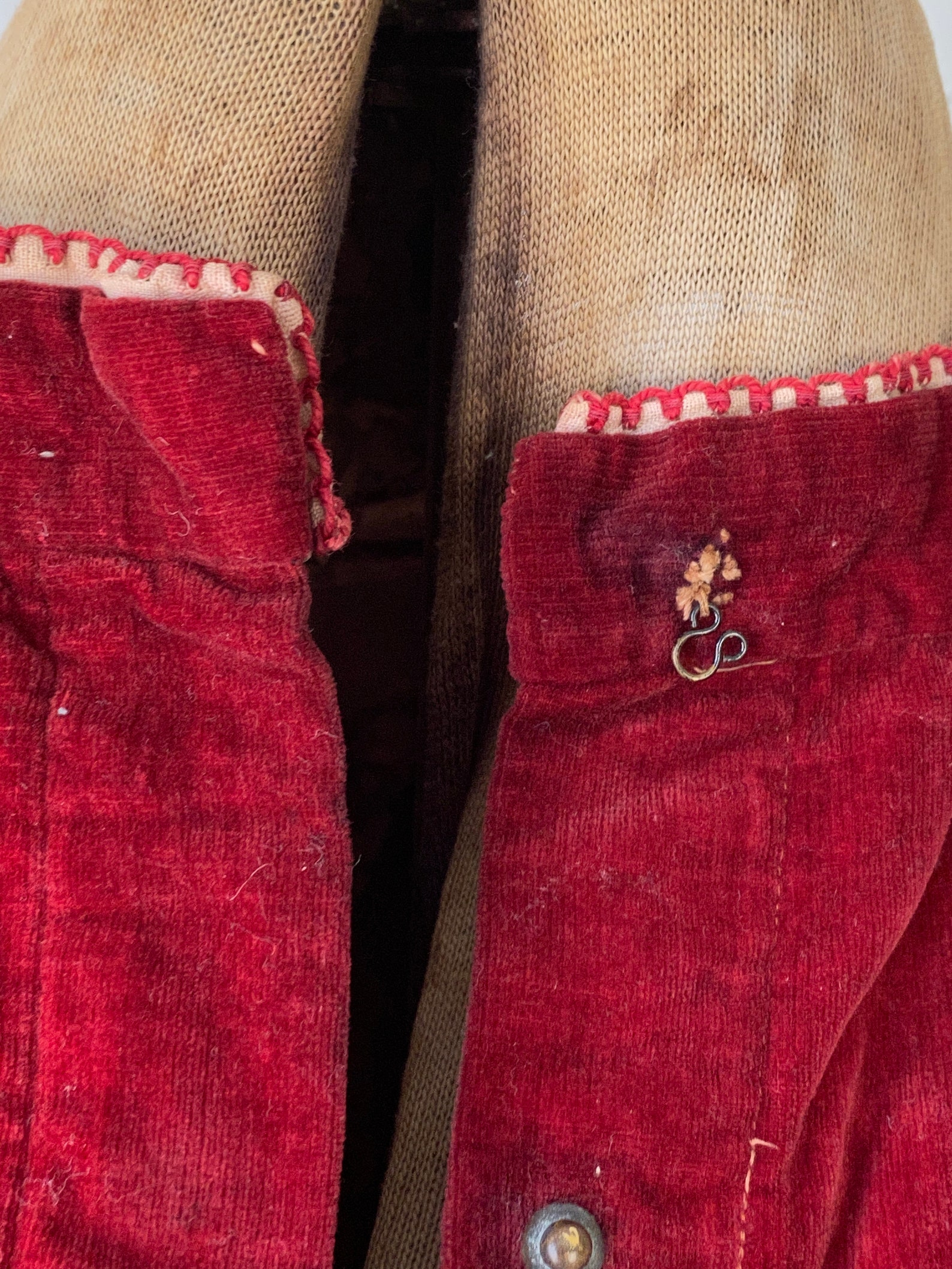 Red Velvet Coat Jacket Vintage French Purple Coat Possibly - Etsy