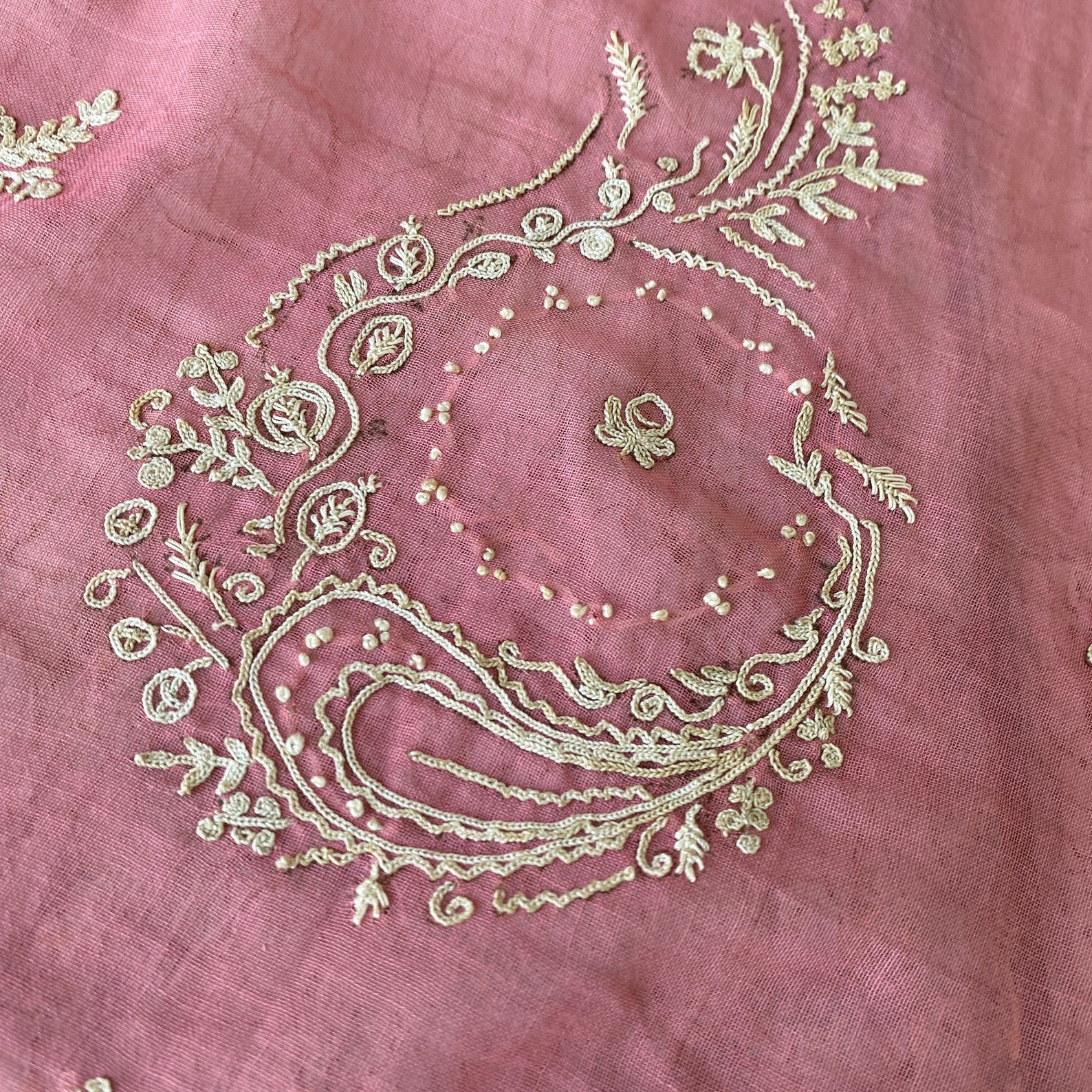 Sheer Antique Embroidery Sampler Sample Hand Worked | Etsy