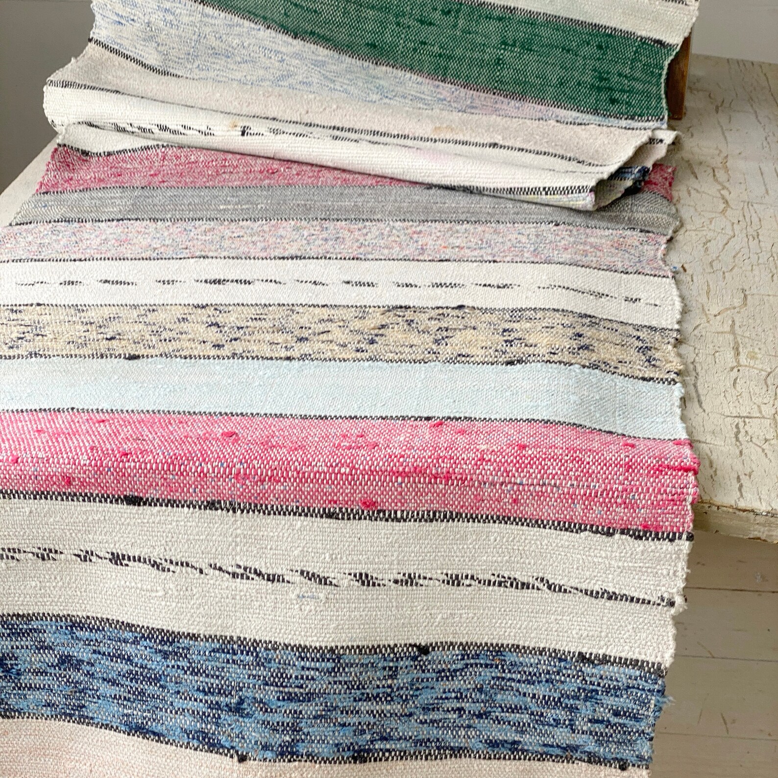 Vintage Rag Rug Vintage Stair Runner European Hand Woven | Etsy