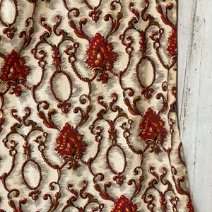 Vintage Mid Century Modern Curtain Drape Drapery Textile French Textile ...