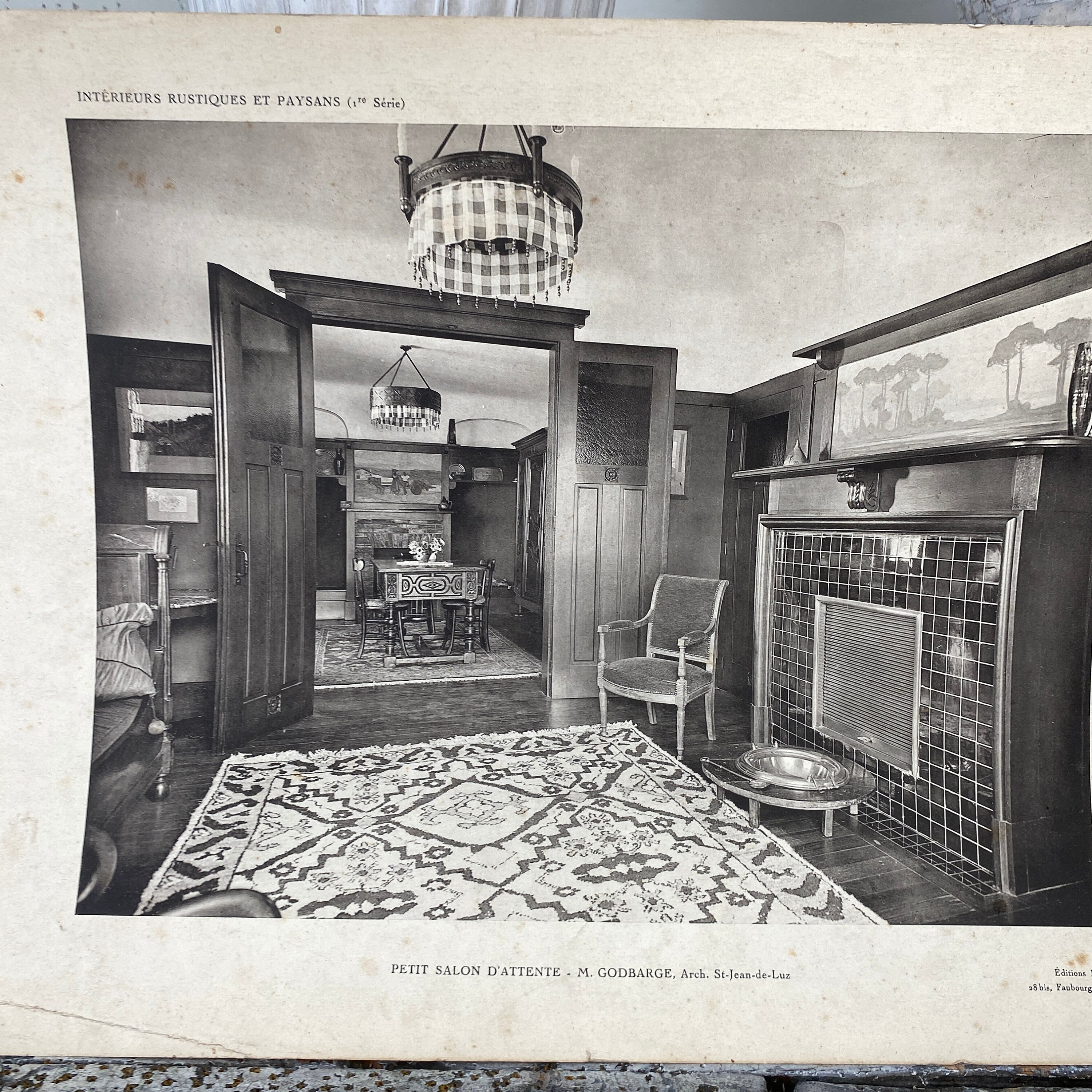 Antique French Interior Design Image for Framing 1930's 30's Thirties ...