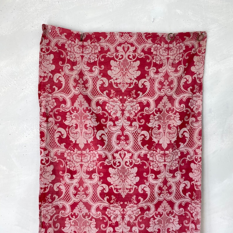Antique French Red Damask Fabric 1850 Fabric Upholstery - Etsy