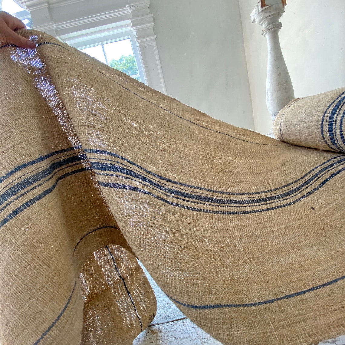 Cottagecore Organic Stair / Table Runner Hemp Grain Sack - Etsy