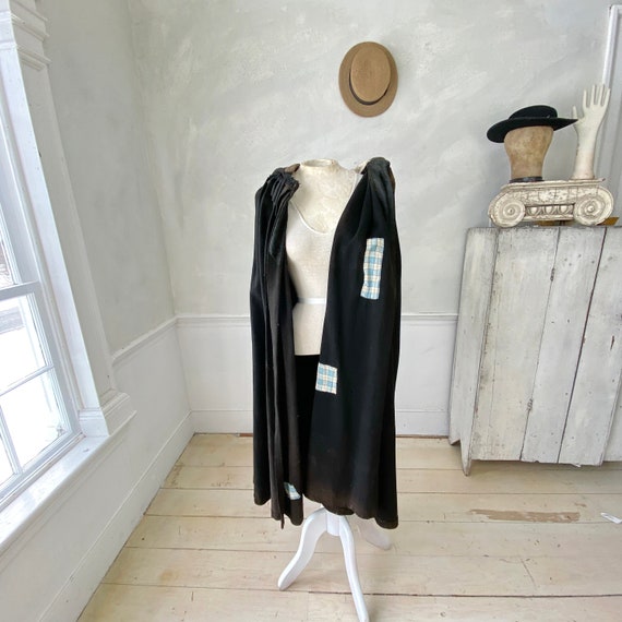 Cloak or cape Antique French Hooded overcoat c1890 fe… - Gem