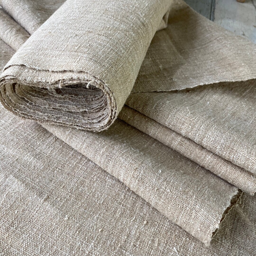 PER 1 YARD Organic HEMP Rough Rustic Coarse Antique Textile C1850 or ...