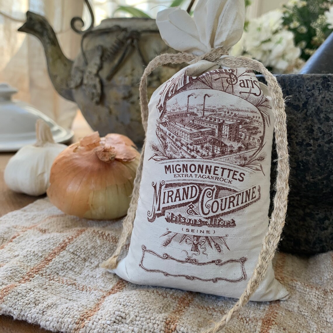 Antique Pasta Bag French linen cloth Factory sack c1910 sachet | Etsy