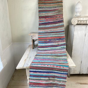 6.83 Yards Vintage Rag Rug Stair Hall Table Runner European Carpet Rug ...