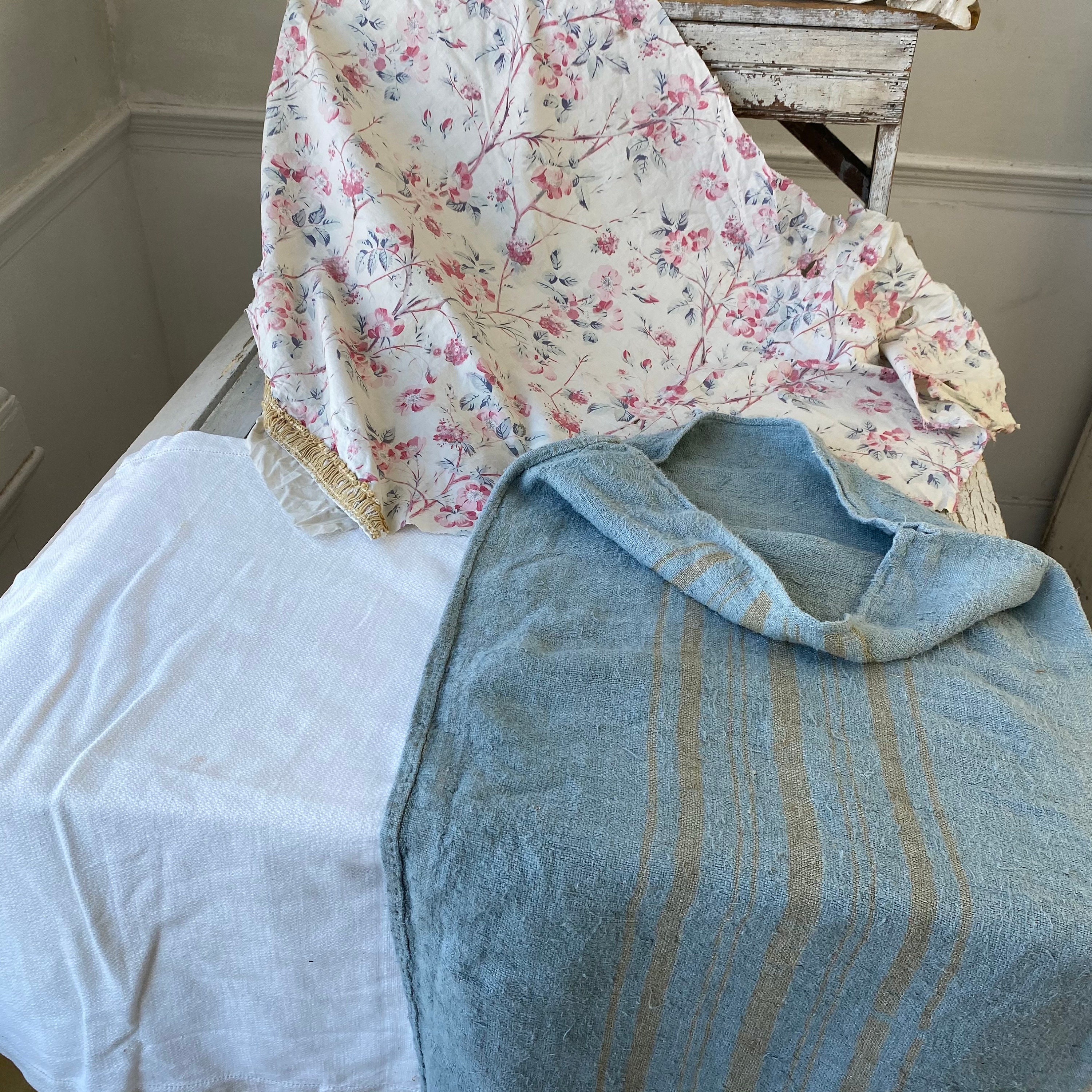 French chintz and grain sacking Project Bundle for sewing | Etsy