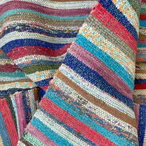 6.83 Yards Vintage Rag Rug Stair Hall Table Runner European Carpet Rug ...