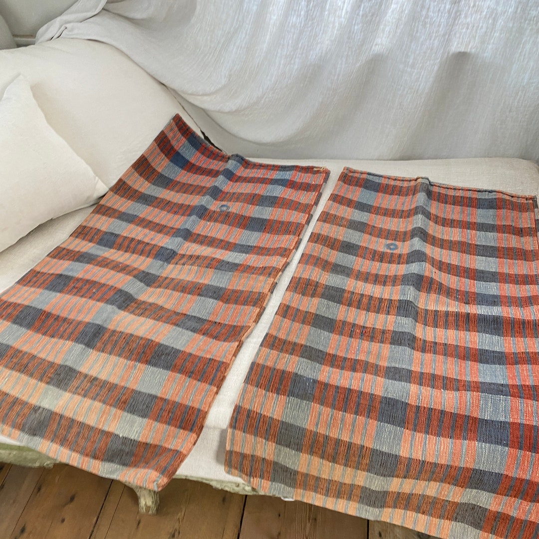 2 Grain Sacks PAIR Matching Farmhouse Rustic Unique Handmade Organic ...