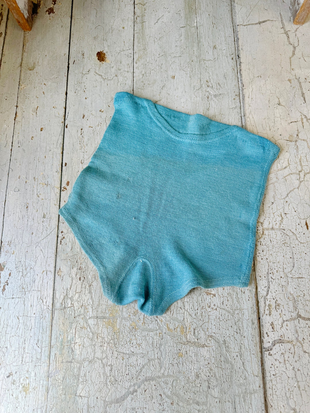 1910 Knit WOOL HISTORICAL Handmade Hand Made Unique Men's Swimming Suit ...