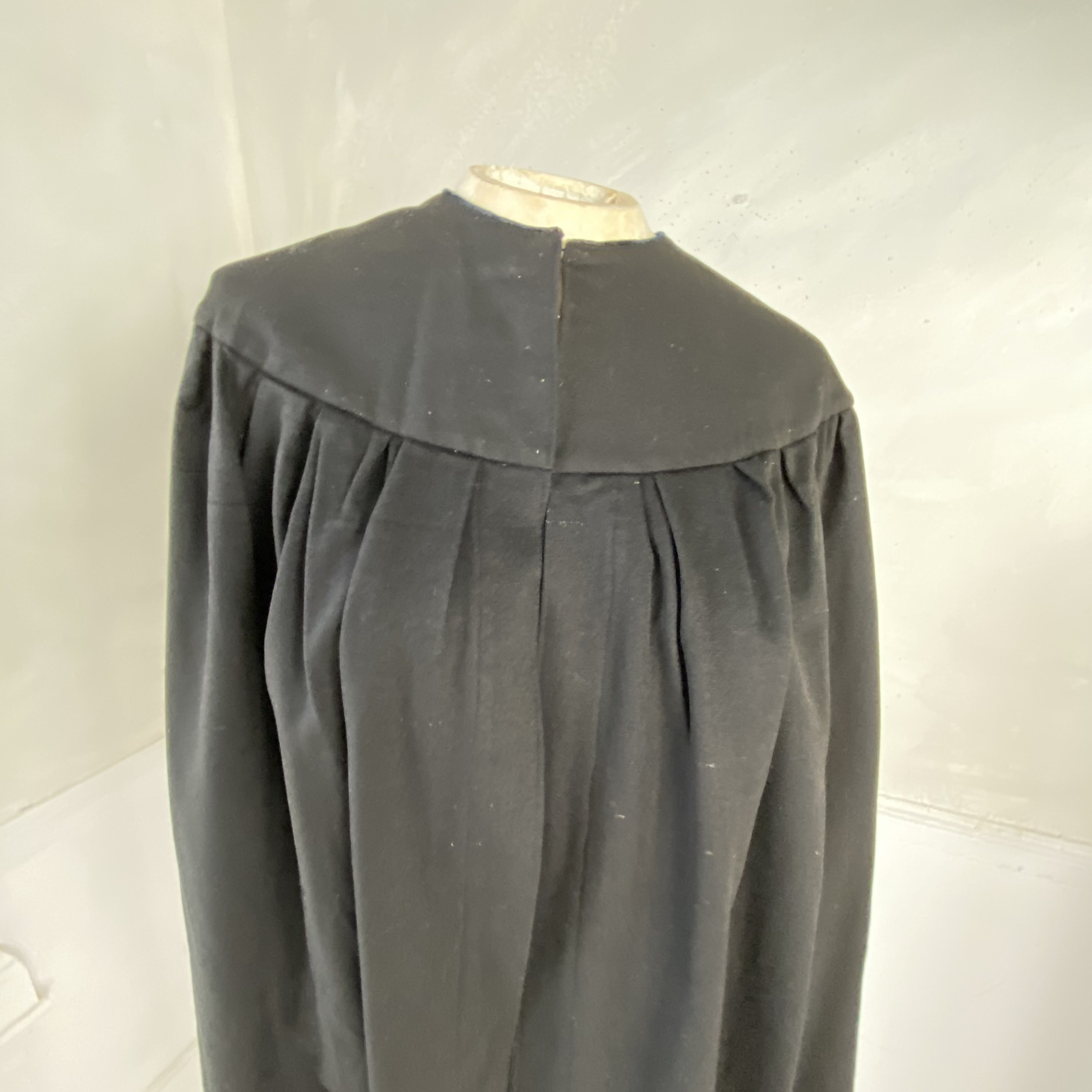 Judge's Gown Antique Cape Cloak Black Velvet and Wool 1900 French ...