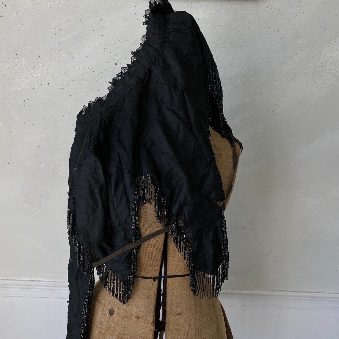 AMAZING Victorian Cape Capelet French Beaded Collar Black 19th - Etsy