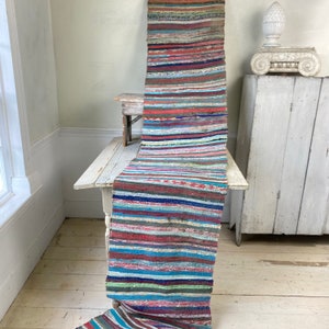 6.83 Yards Vintage Rag Rug Stair Hall Table Runner European Carpet Rug ...