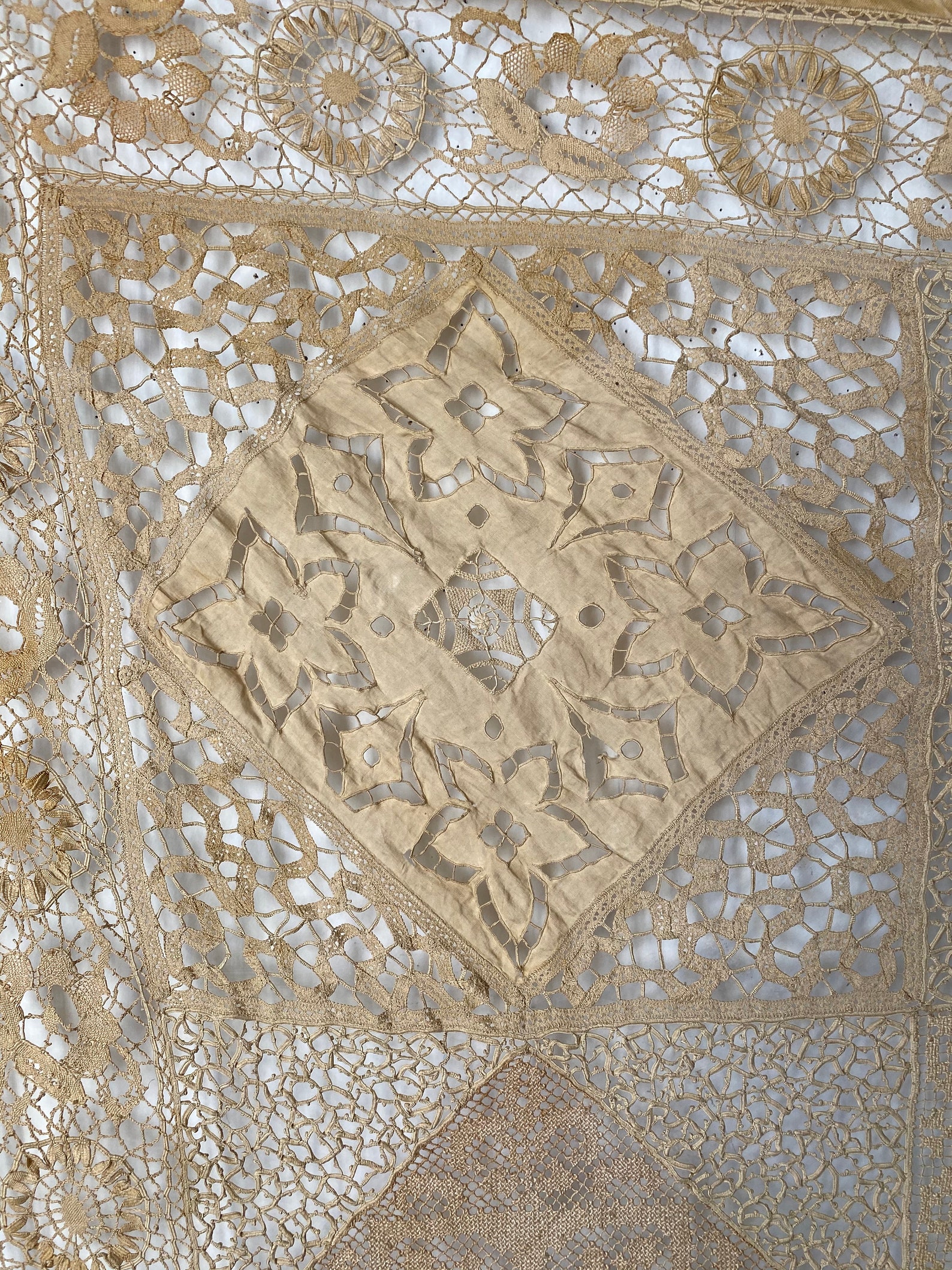 Antique Lace Bed Cover RARE 19th Century Bobbin Lace Linen - Etsy