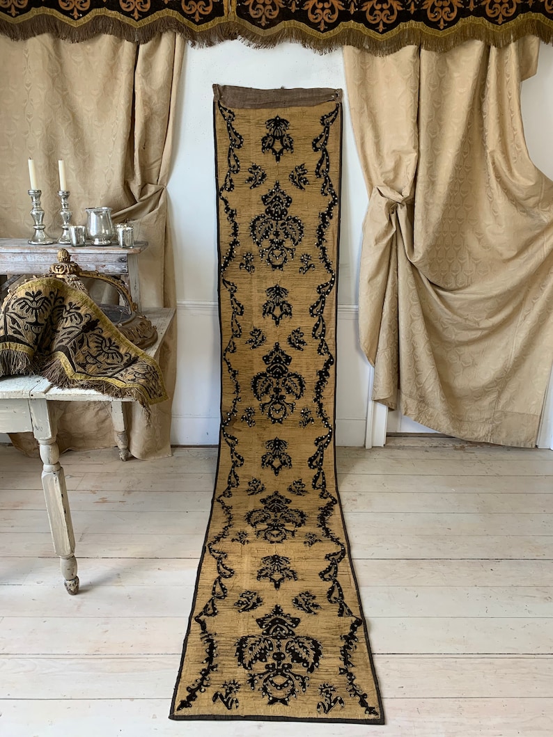 Antique Portuguese 18th Century Brocade Applique Metallic | Etsy
