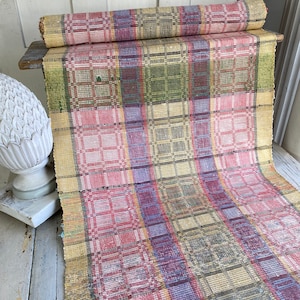 Pastel Vintage Rag Rug Vintage Stair Runner European Hand Woven ...