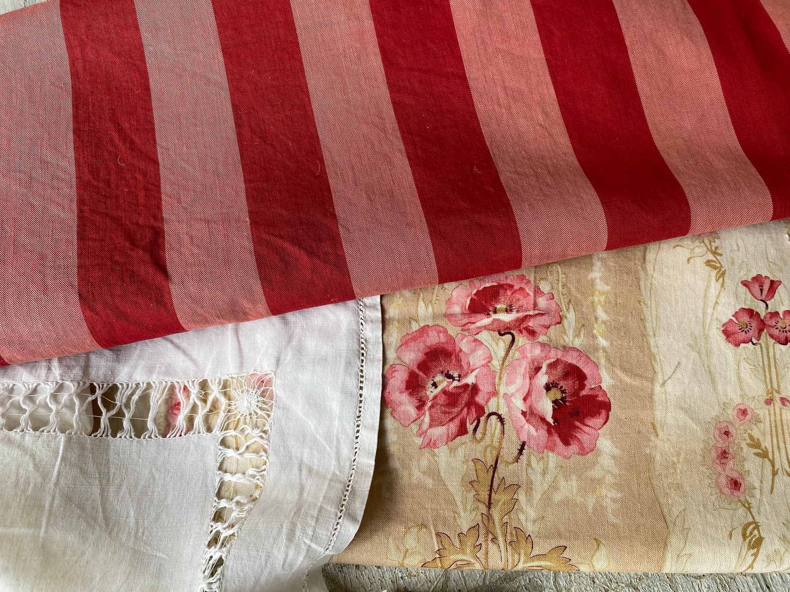 French Fabric Project Bundle Pack Antique 1900 French Floral 1850s ...