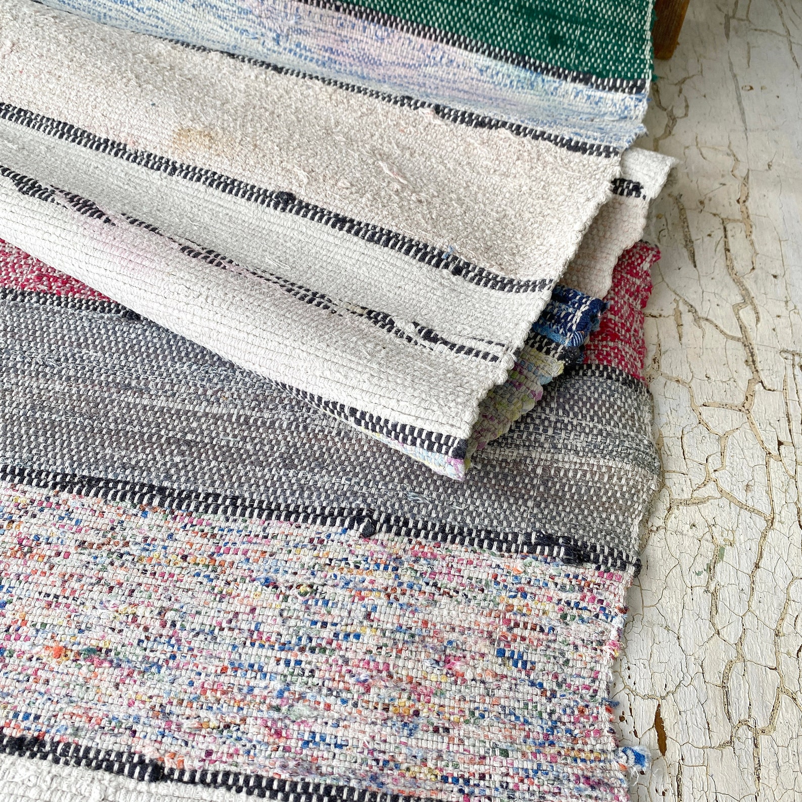 Vintage Rag Rug Vintage Stair Runner European Hand Woven | Etsy