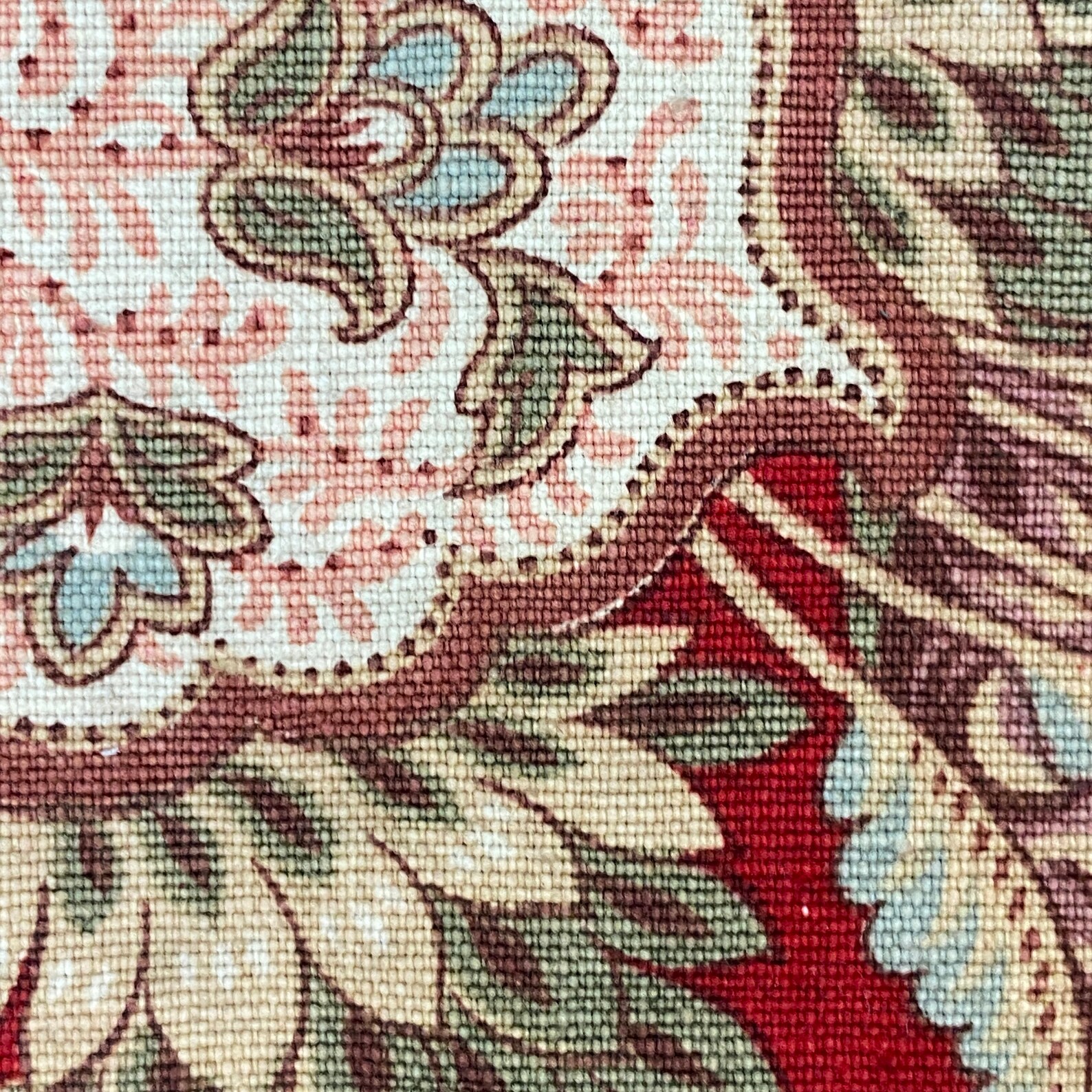 1880 Antique French Fabric Red Indienne Mulhouse Material Upholstery ...