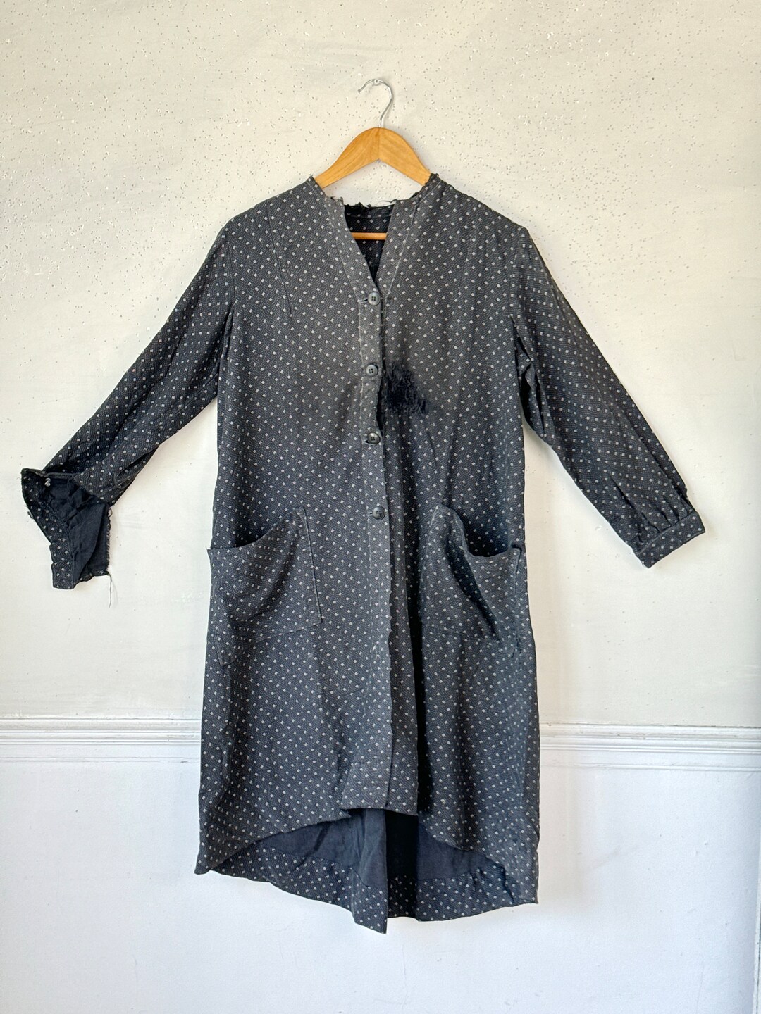 1920 52 Waist Workwear French Work Wear Woman's House Dress Timeworn ...